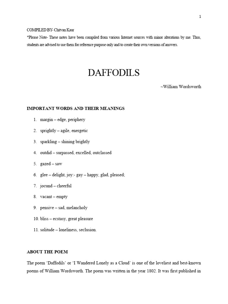 DAFFODILS | PDF