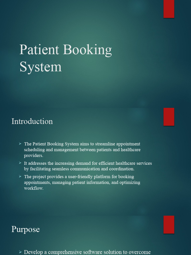 Patient Booking System | PDF | Usability | Health Care