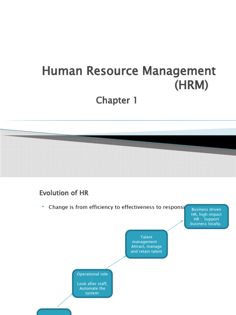 Evolution of Hrm | PDF | Human Resource Management | Human Resources