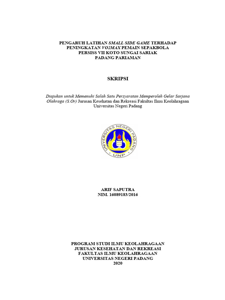 Skripsi Arif Saputra Full Terbaru | PDF