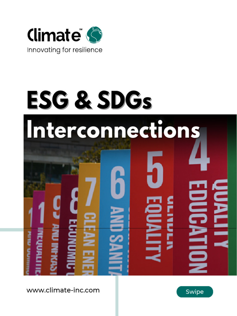 ESG & SDGs Interconnected! | PDF | Sustainability | Climate Change ...