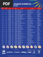 IPL 2023 Schedule Excel | PDF | Summer Sports | Cricket