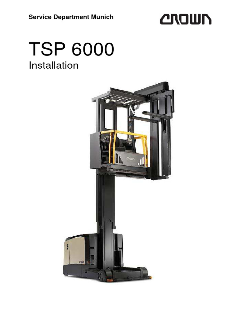 TSP 6000 Installation | PDF | Forklift | Manufactured Goods
