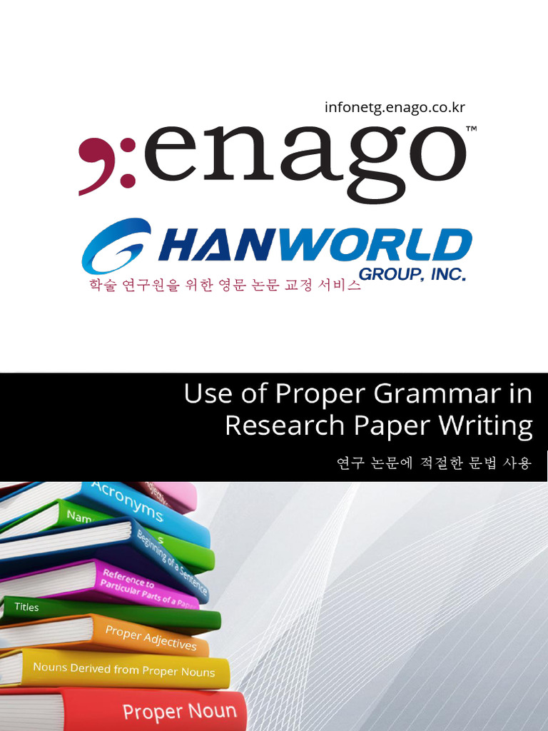 Use of Proper Grammar in Writing Research Papers | PDF | Grammatical ...