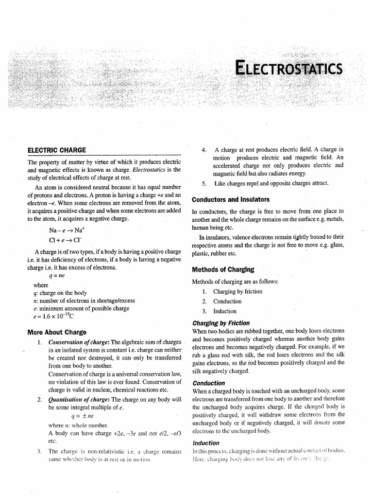 Electrostatics | PDF