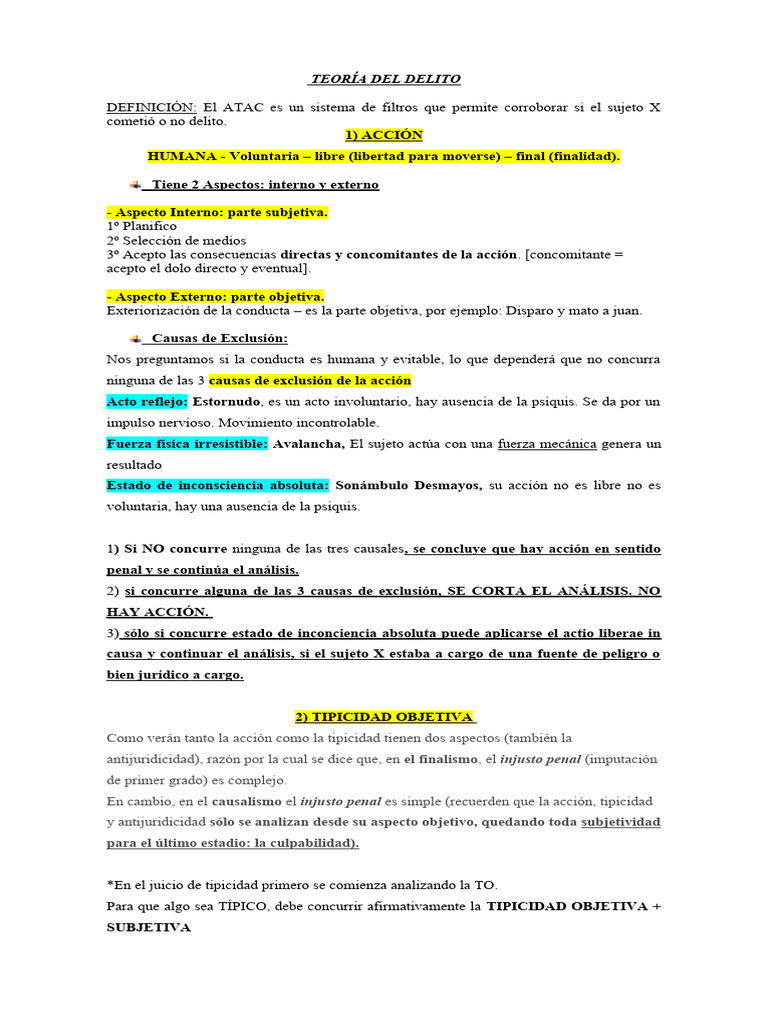 Guia Teoria Del Delito Donna | PDF | Intención (Derecho Penal ...