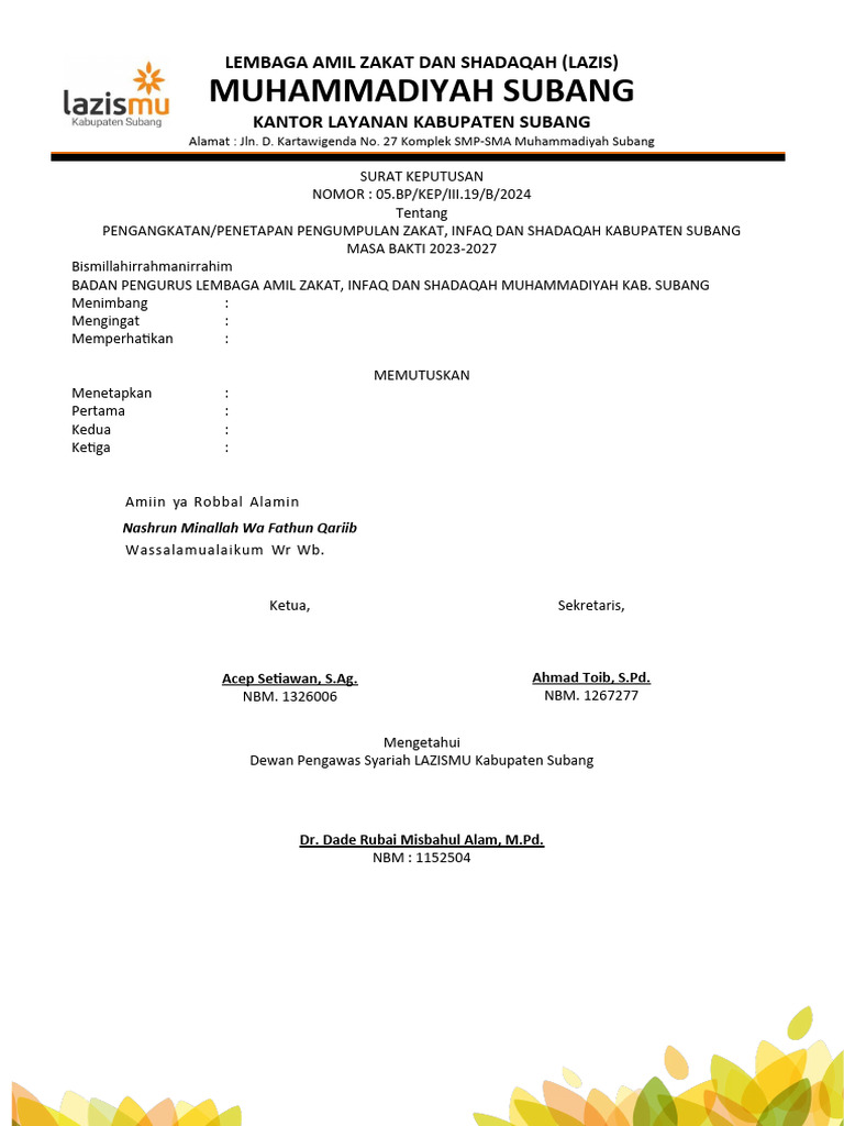 Proposal Anggaran Kegiatan Ramadhan LAZISMU | PDF