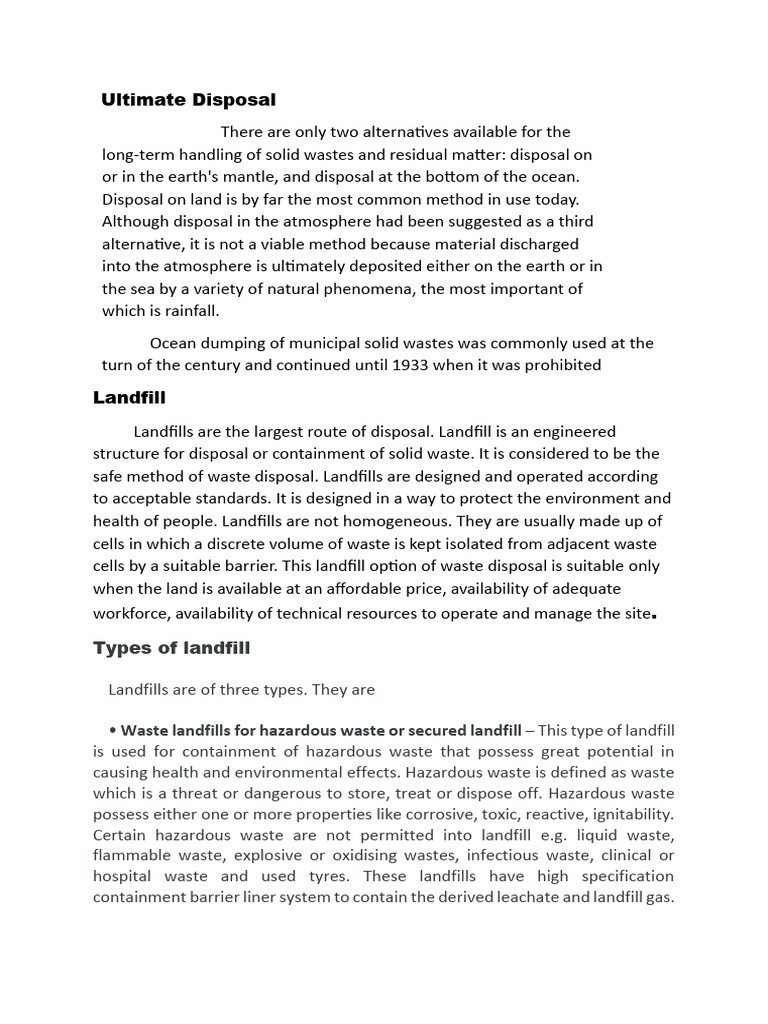 Landfill Types and Site Selection Guide | PDF | Landfill | Waste