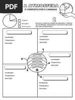 Atividade Adaptada Atmosfera Da Terra Ciencias | PDF | Atmosfera | Terra