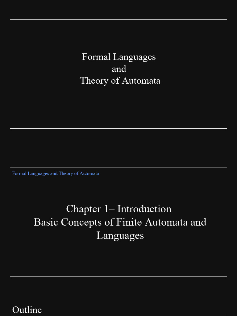 CH 1 - Introduction To FLAT | PDF | Automata Theory | String (Computer Science)