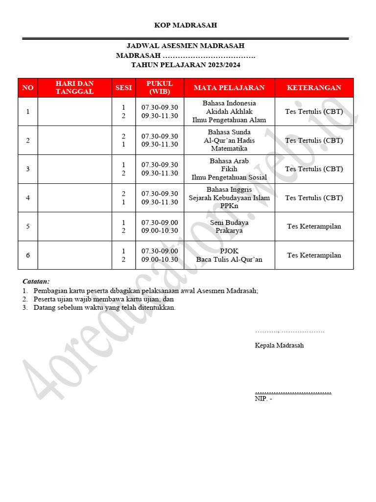Jadwal Dan Tata Tertib Am | PDF
