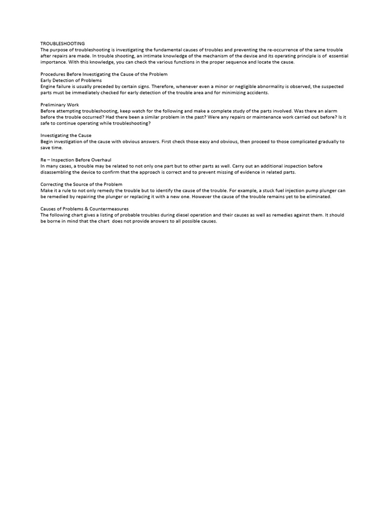 Troubleshooting Flow Charts | PDF | Troubleshooting | Internal ...