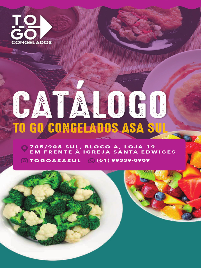Cardápio To Go 2024 | PDF | Alimentos | Ingredientes de alimentos
