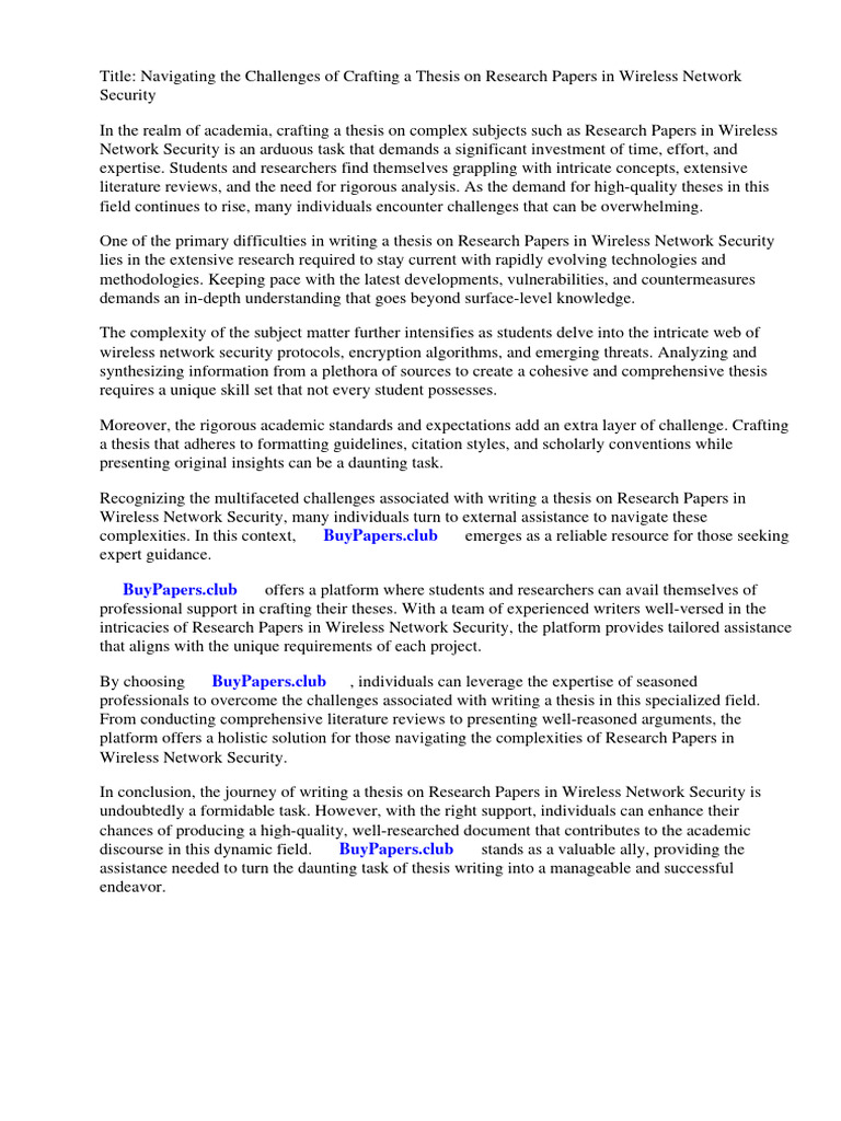 Research Papers Wireless Network Security Pdf Security Computer