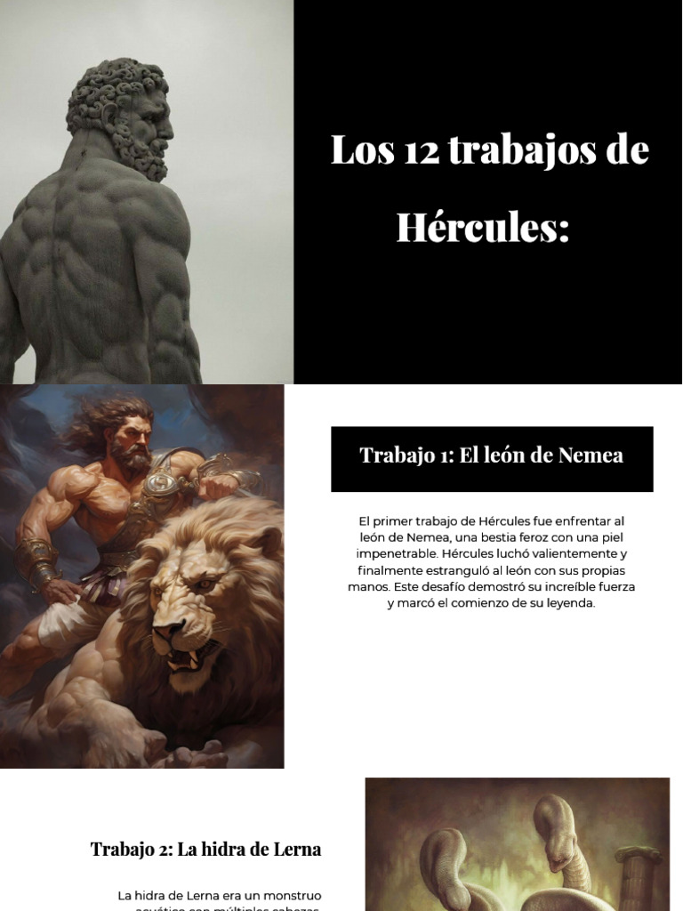 Wepik Los 12 Trabajos de Hercules La Fuerza y Valentia Del Heroe Griego ...