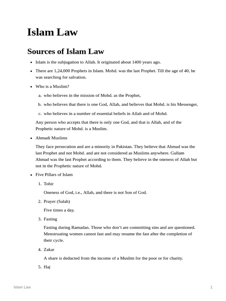 Islam Law | PDF | Marriage | Husband