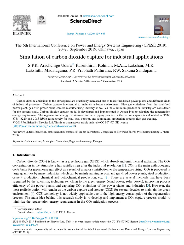 Simulation of CCS(MEA absorption) using aspen plus(good)-2019 | PDF ...