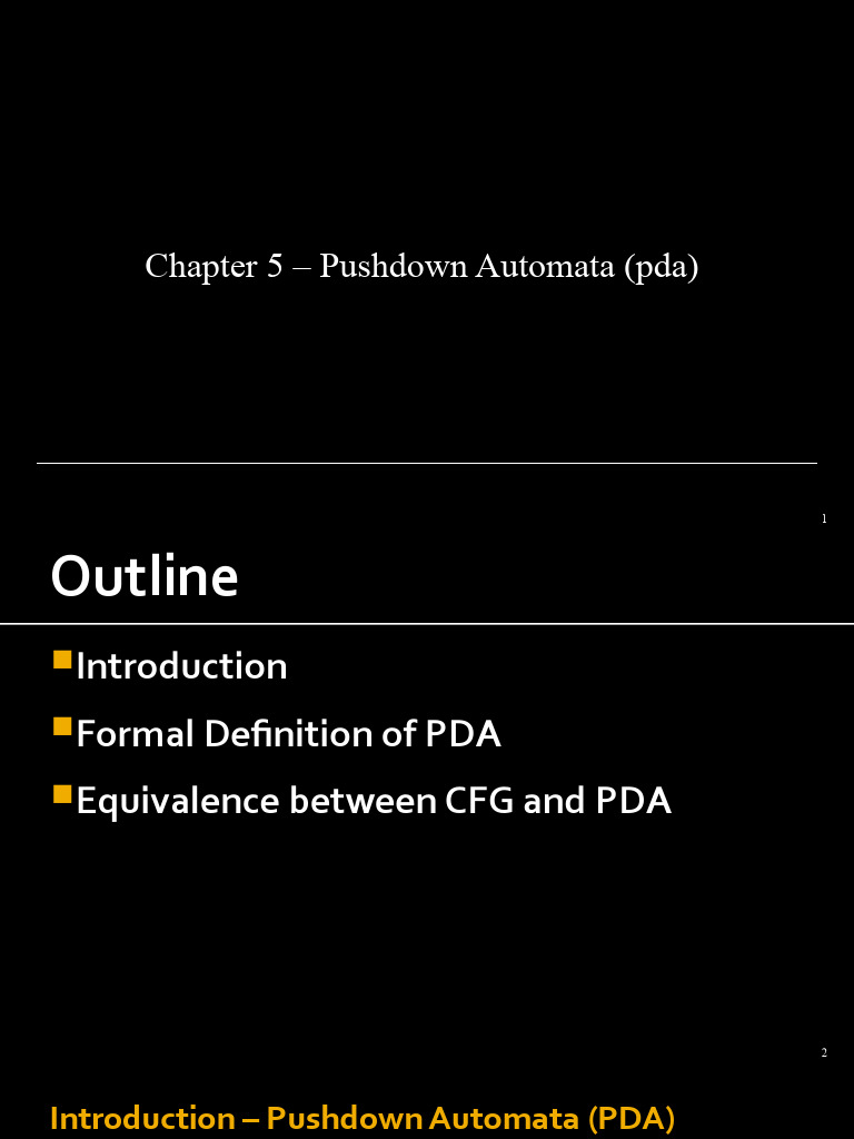 CH 5 - Pushdown Automata | PDF | Automata Theory | Theory Of Computation