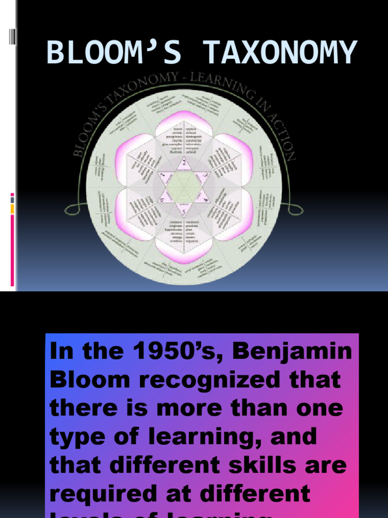 Bloom's Taxonomy PPT Show | PDF | Learning | Psychology