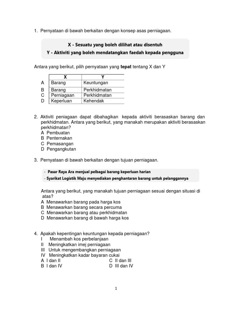 400 Set Soalan Objektif | PDF