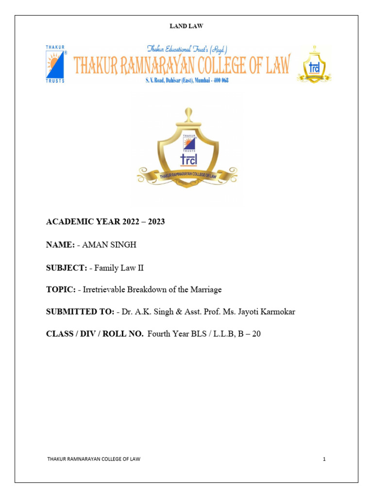 Family Law 2 Final Project | PDF | Territorial Waters | Justice