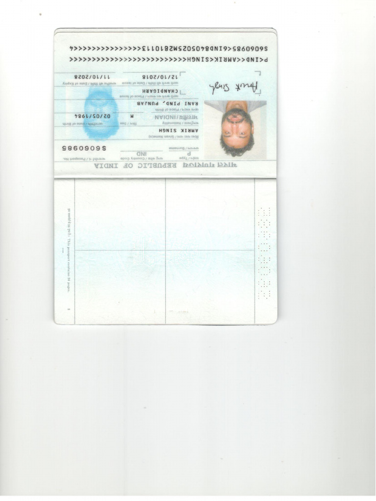 Passaporte Amrik Singh DK | PDF