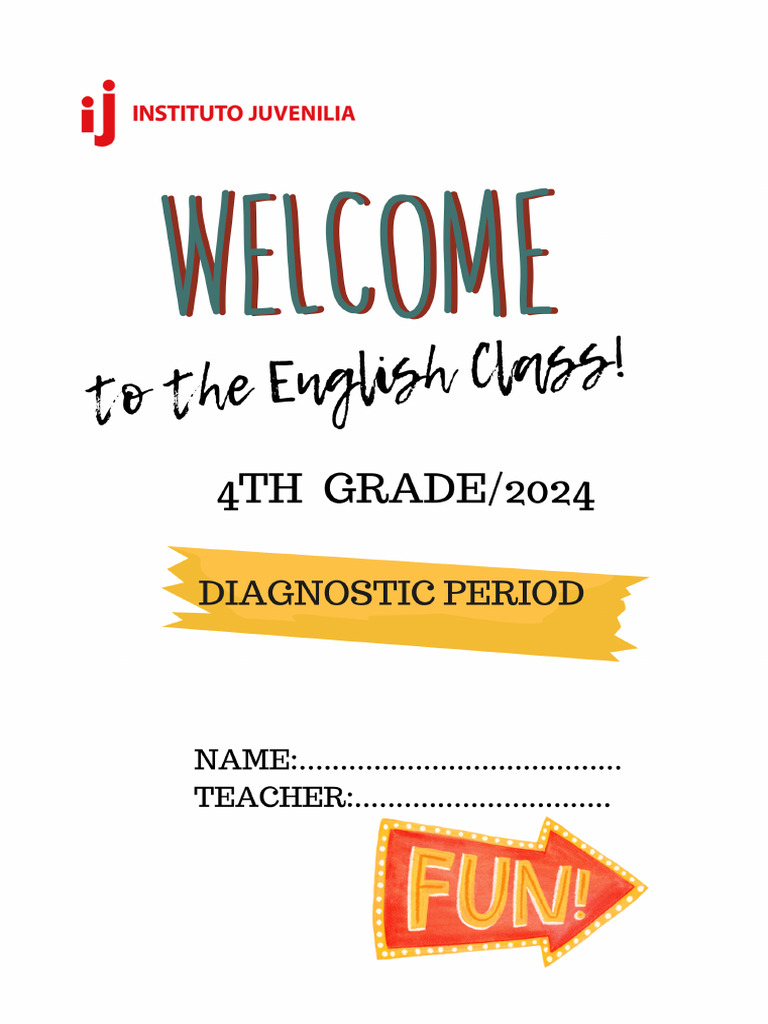 Modulo de Diagnostico Ingles 2024 4to Grado | PDF
