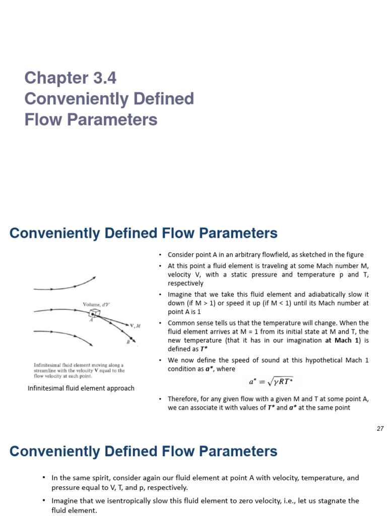 LectureNote 03-ch3 OneDimensionalFlow Part2 | PDF | Fluid Dynamics | Mach Number