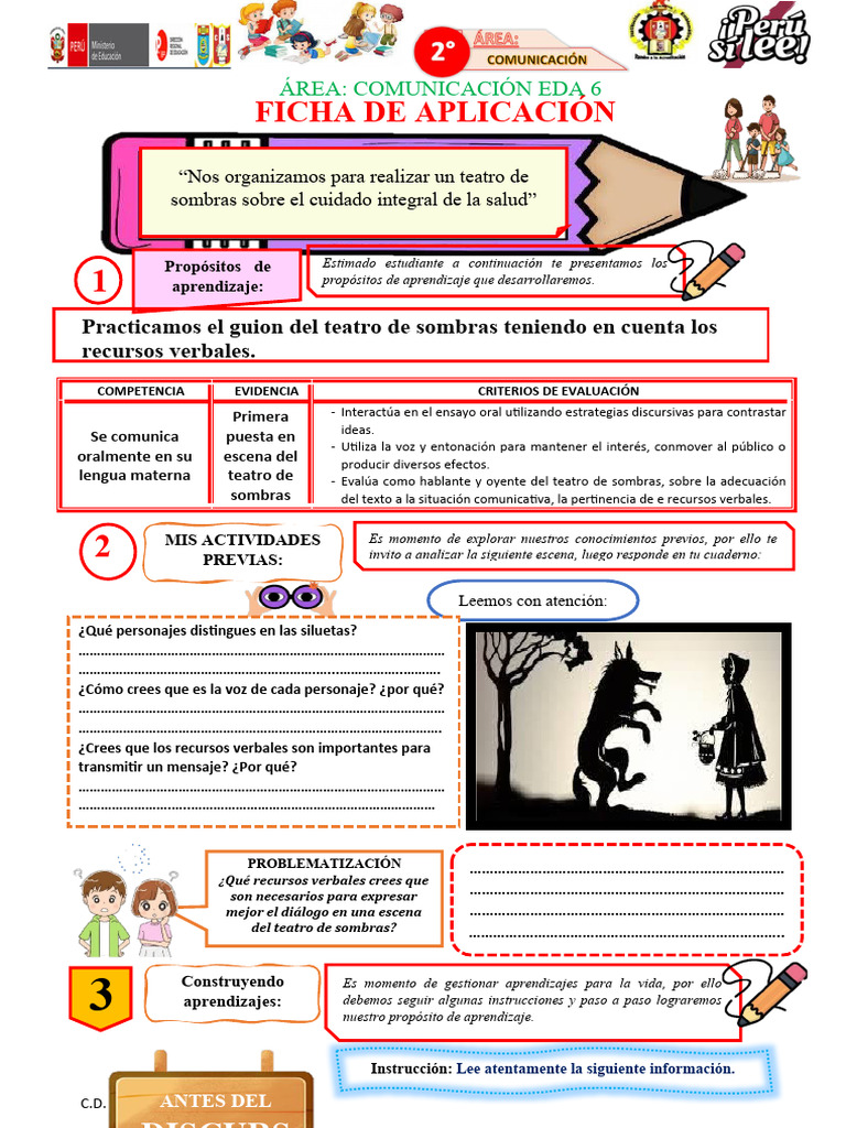 2° Ficha de Aplicación-Sesión7-Sem.4-Exp.6-Comu | PDF | Aprendizaje
