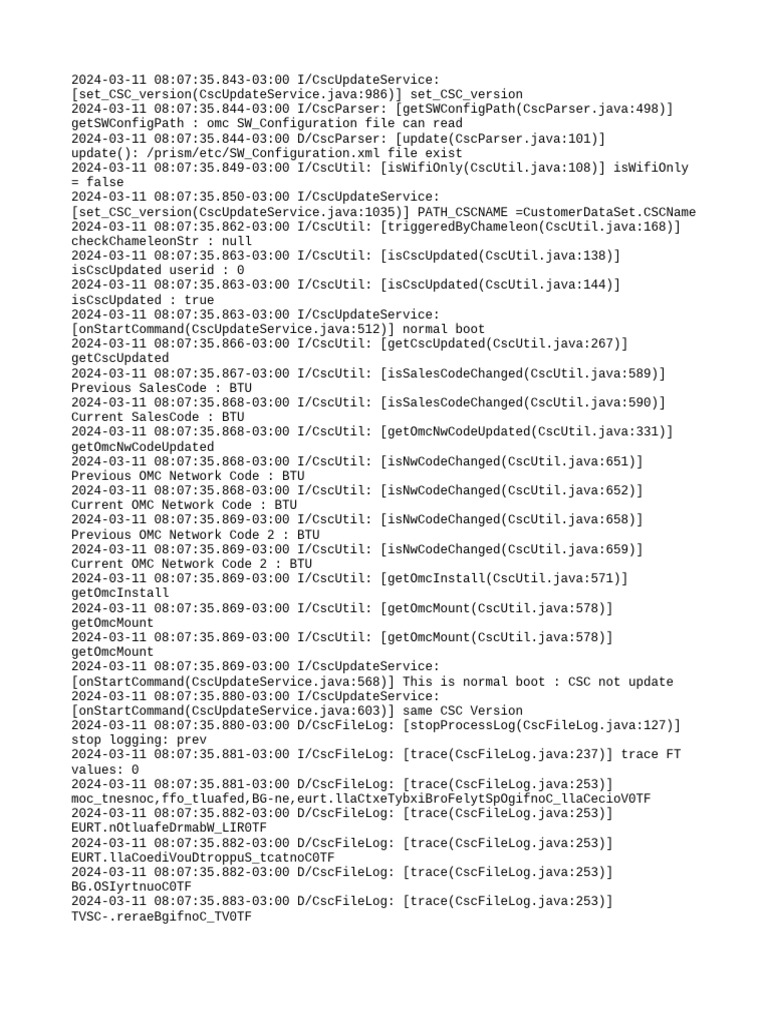 CSC Update Service Log Analysis | PDF | Java Platform | Java ...