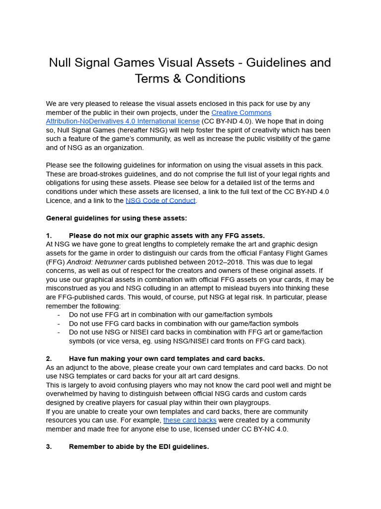 NSG Visual Assets - Guidelines and Terms&Conditions For Use | PDF ...