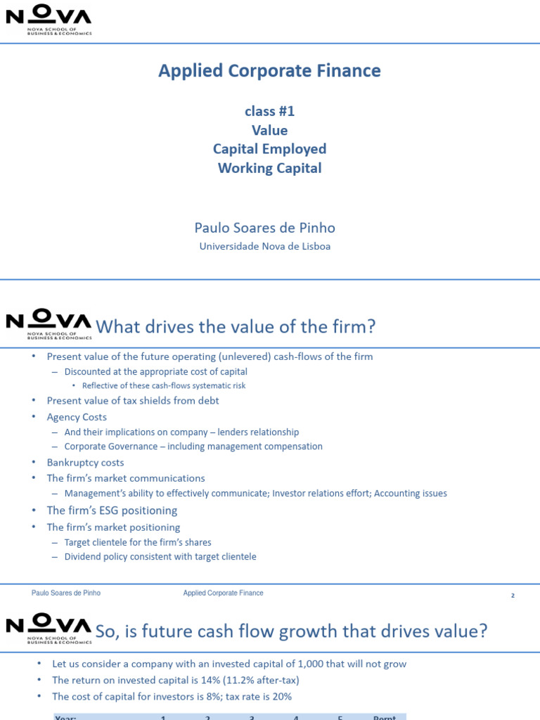 Slides Session 1 | PDF | Working Capital | Equity (Finance)