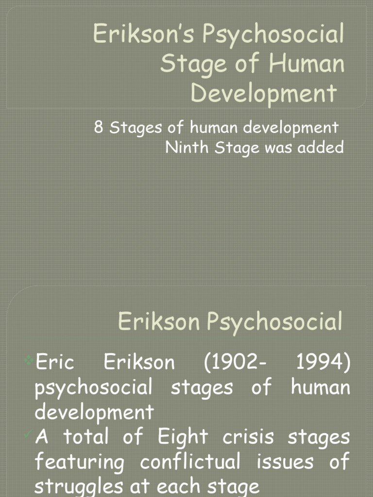 Erikson theory | PDF | Psychological Concepts | Behavioural Sciences