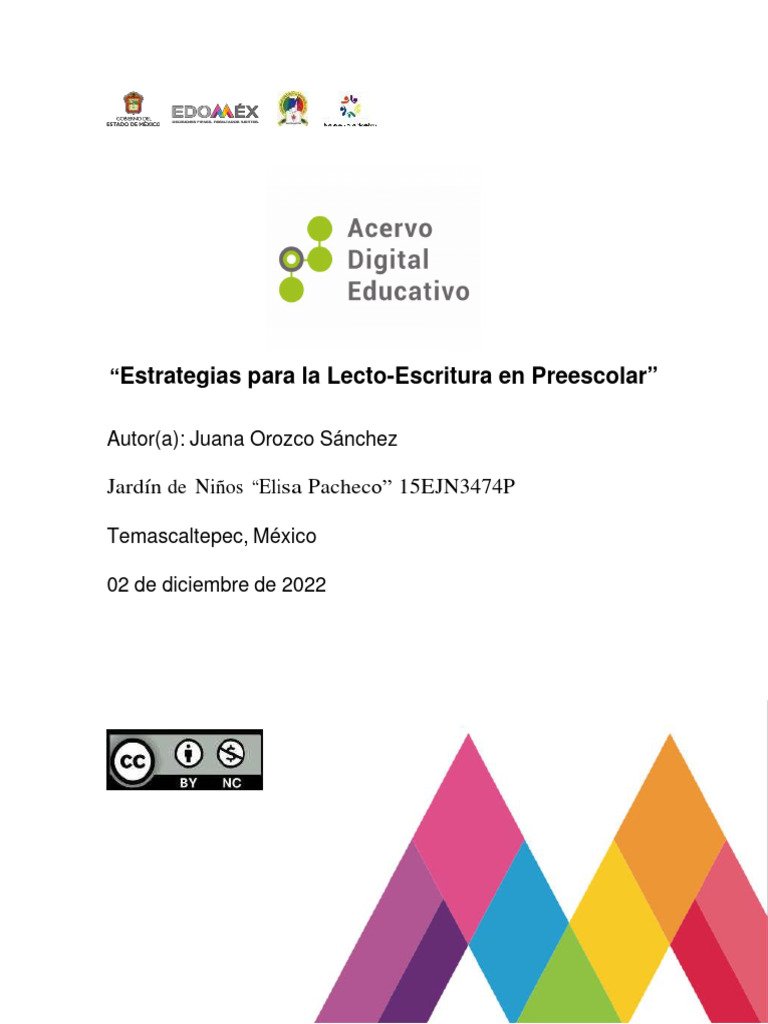 Estrategias de Lecto-Escritura en Preescolar | PDF | Educación de la ...