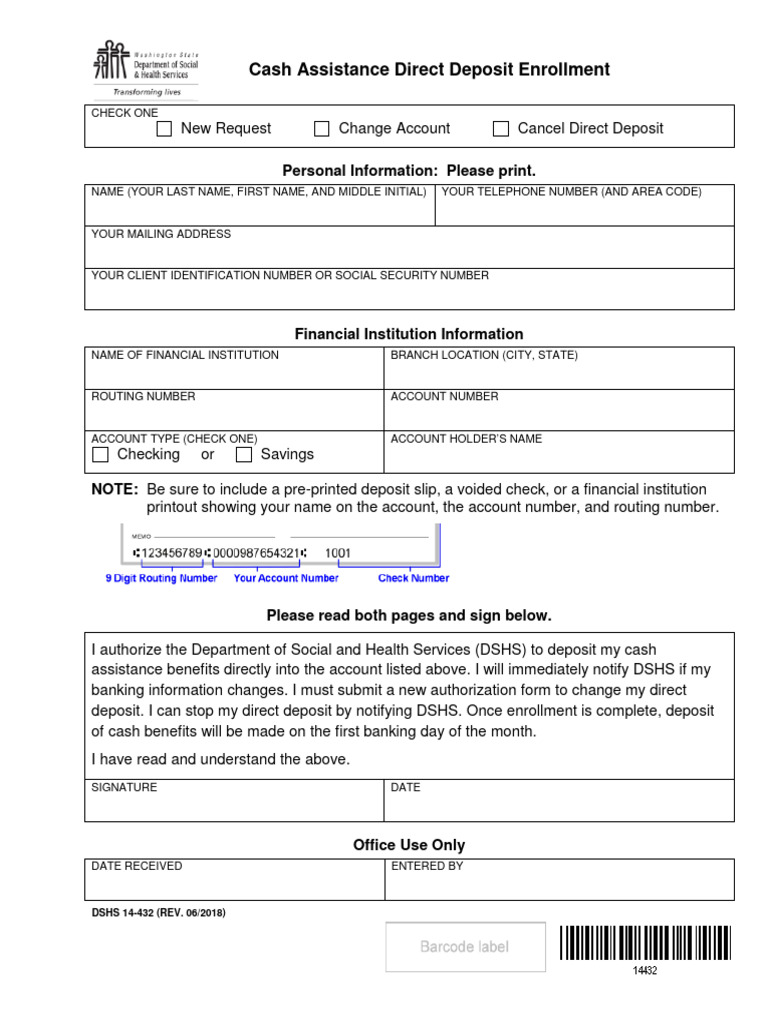 Abd Direct Deposit Info | PDF | Deposit Account | Cheque