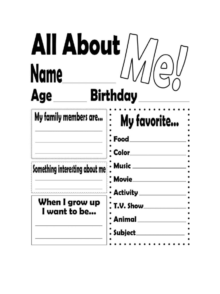 All About Me Teens | PDF