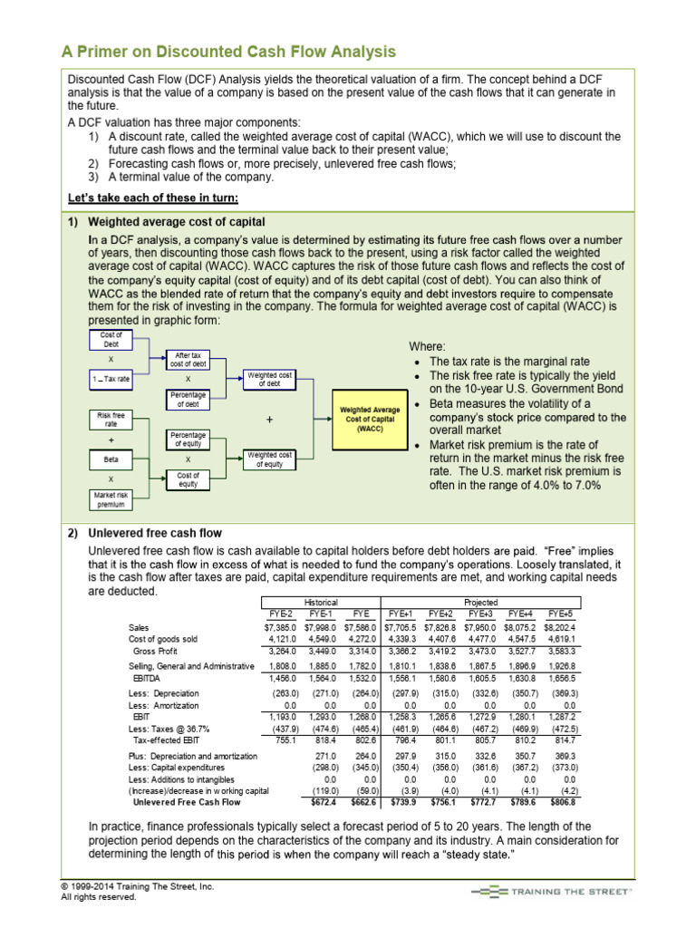 Training The Street DCF | Download Free PDF | Discounted Cash Flow ...