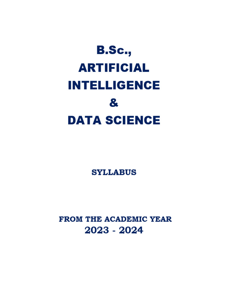 B.Sc. in AI & Data Science Syllabus 2023 | PDF | Matrix (Mathematics ...