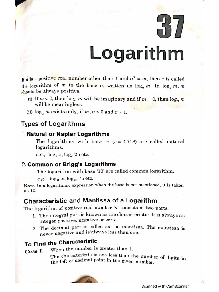 Logarithm Handbook | PDF