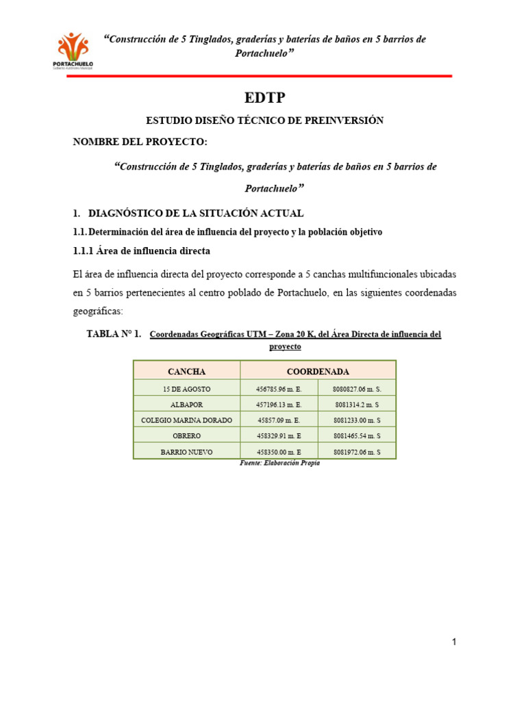 Edtp Const. Tinglados en Portachuelo Final | PDF | Río | Geomorfología