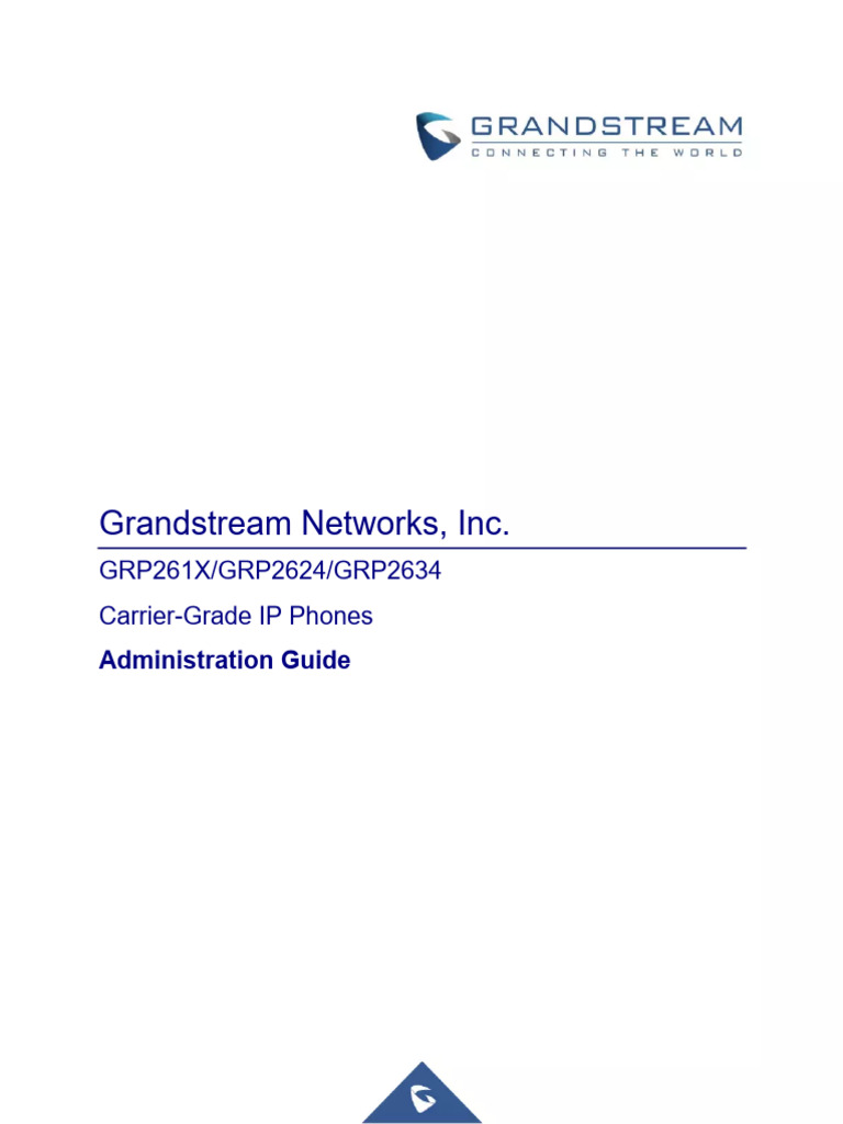 User Manual Grandstream GRP2616 (English - 140 Pages) | PDF