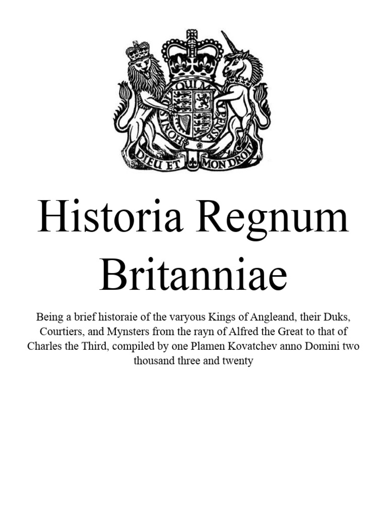 HISTORY OF THE KINGS OF ENGLAND (Final Version) | PDF | Henry Iv Of ...