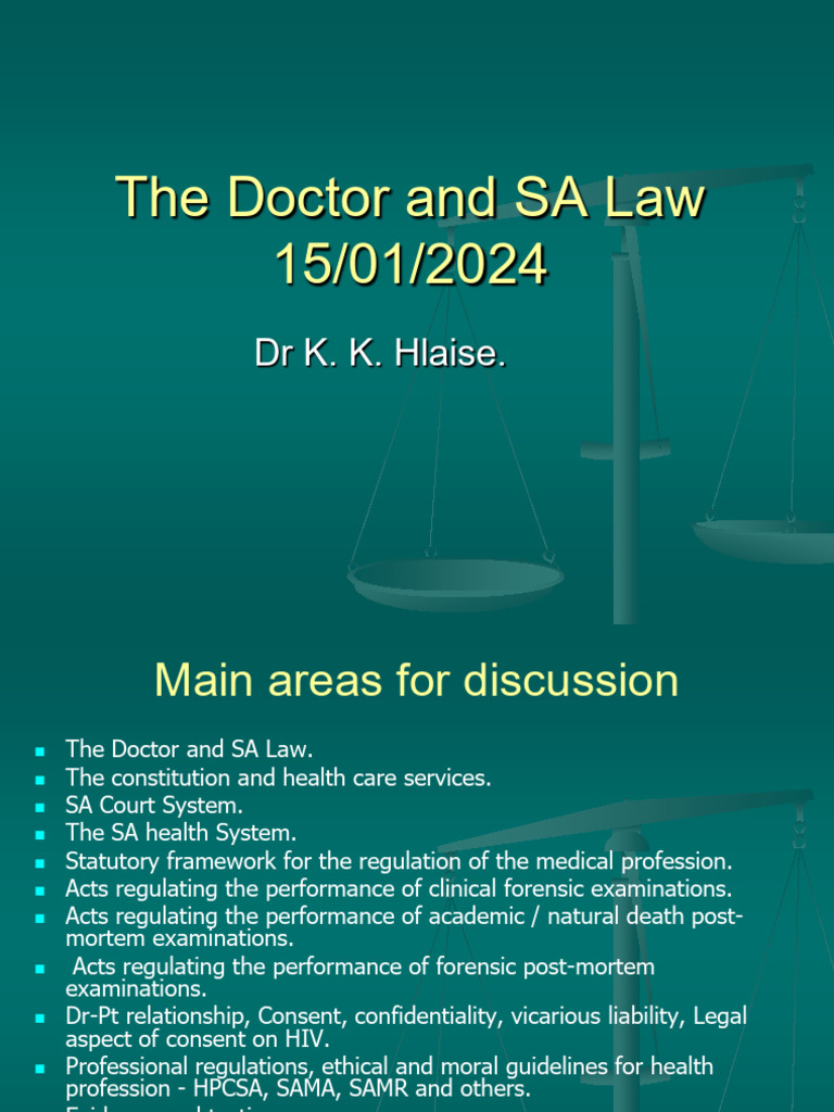 The Doctor and Sa Law 2024 | PDF | Informed Consent | Magistrate