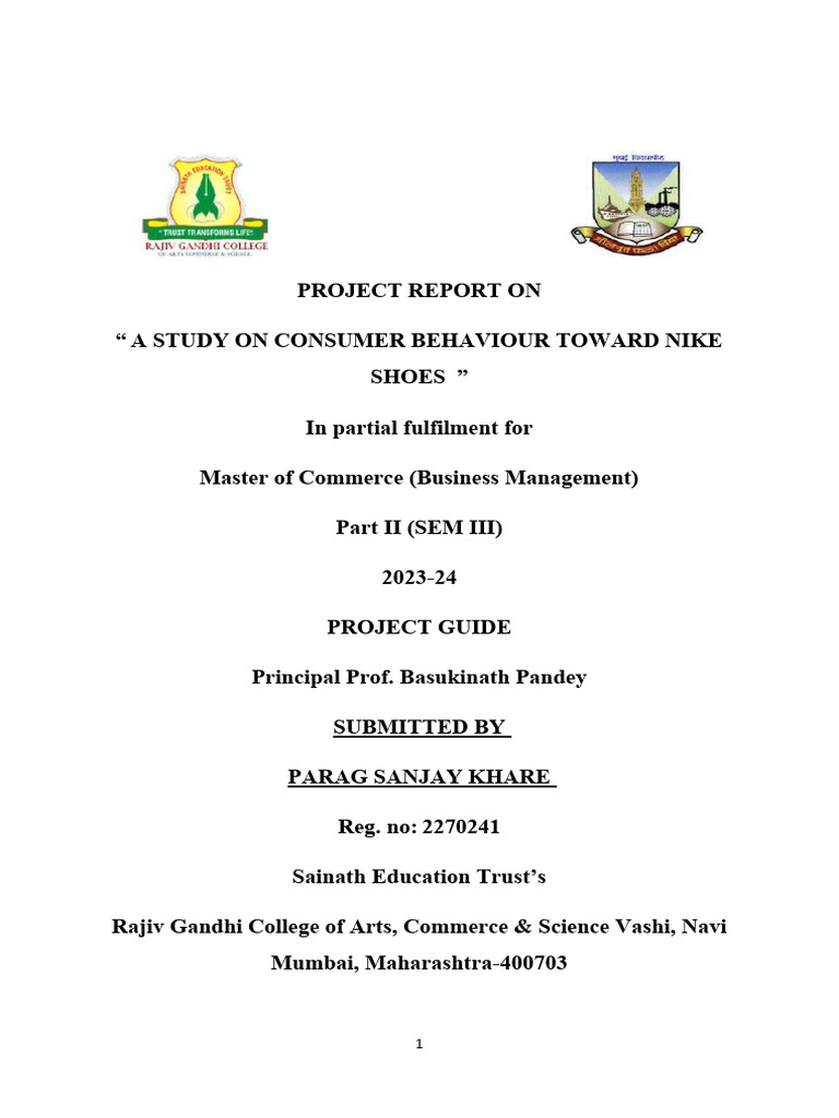 Sagar Khare Nike 126-1 | PDF | Nike | Perception