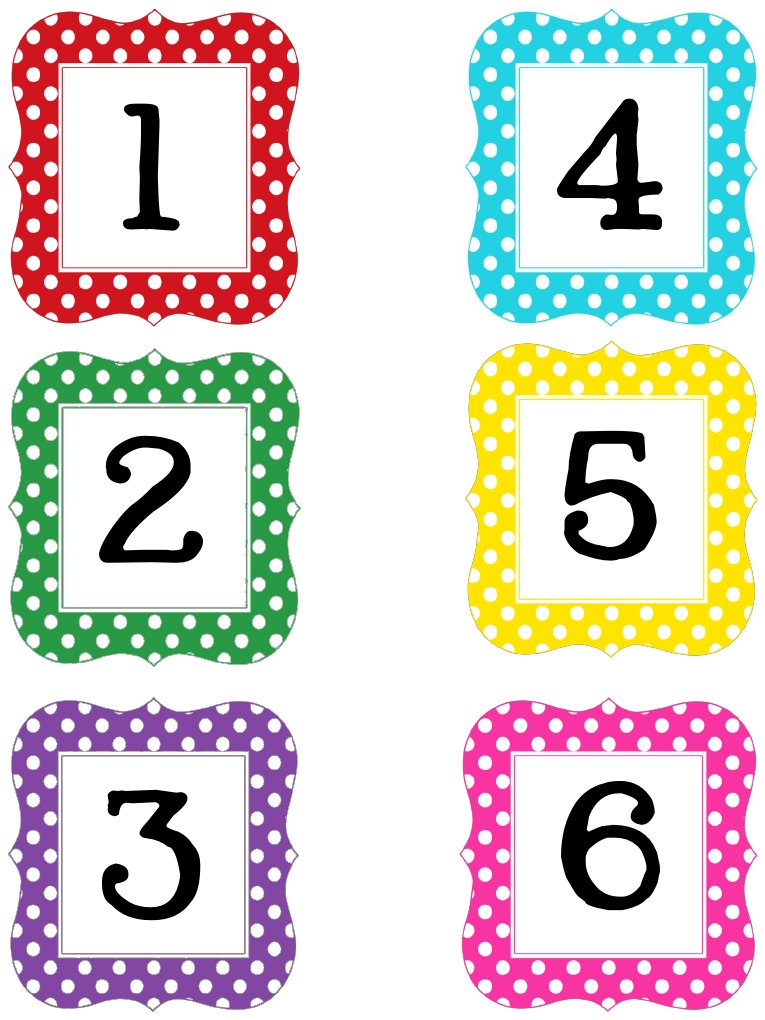 Multi Polka Dot Numbers | PDF