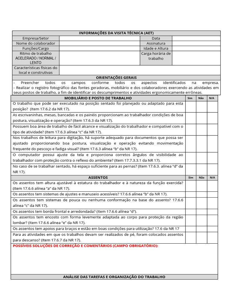 Check List - Aet | PDF