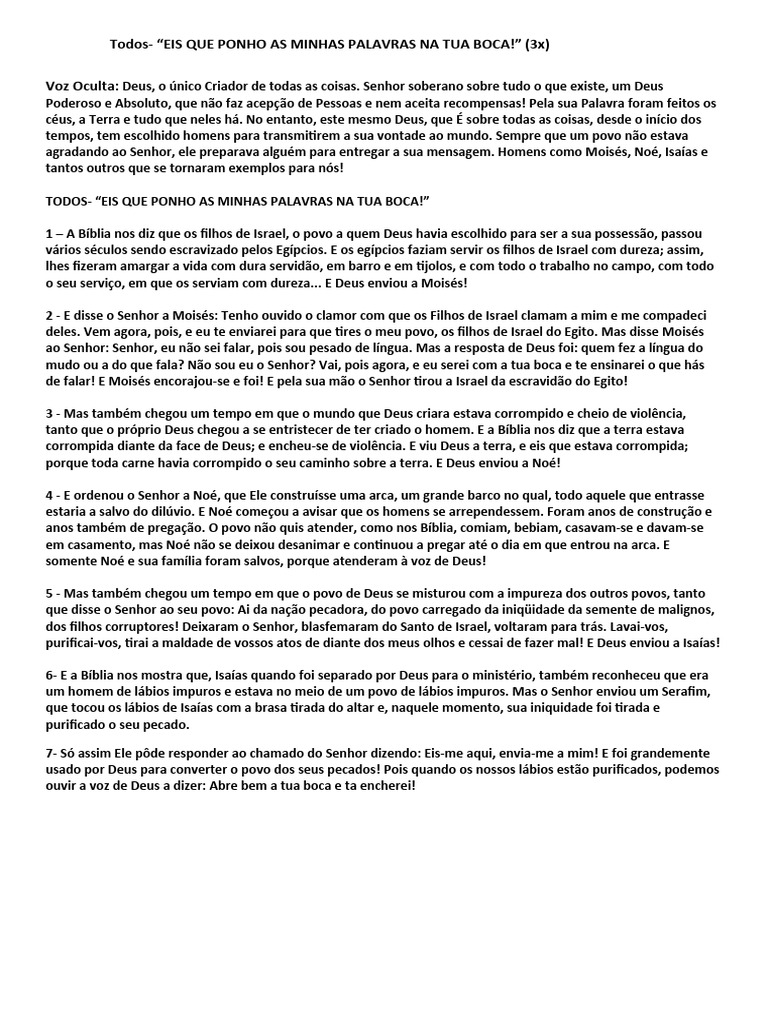 Deus Envia: Abra Sua Boca! | PDF | Noé | Deus