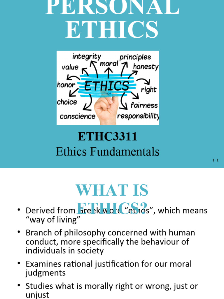 Understanding Personal Ethics and Morals | PDF | Morality ...
