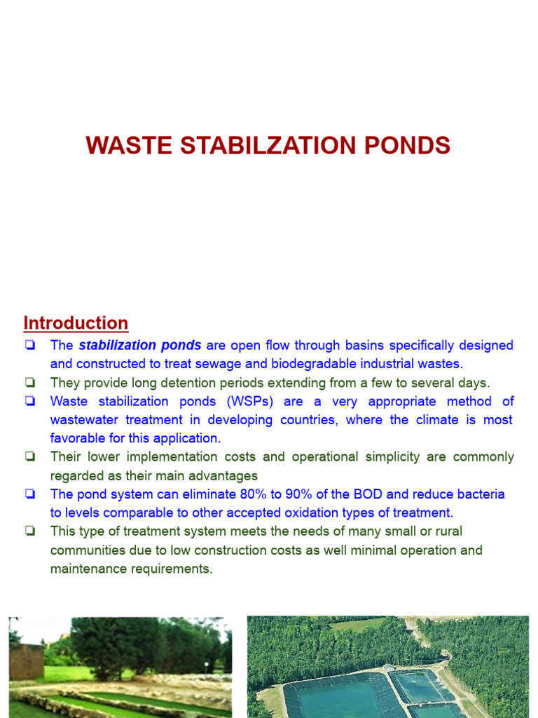 Waste Stabilzation Ponds | PDF | Water And The Environment | Systems ...