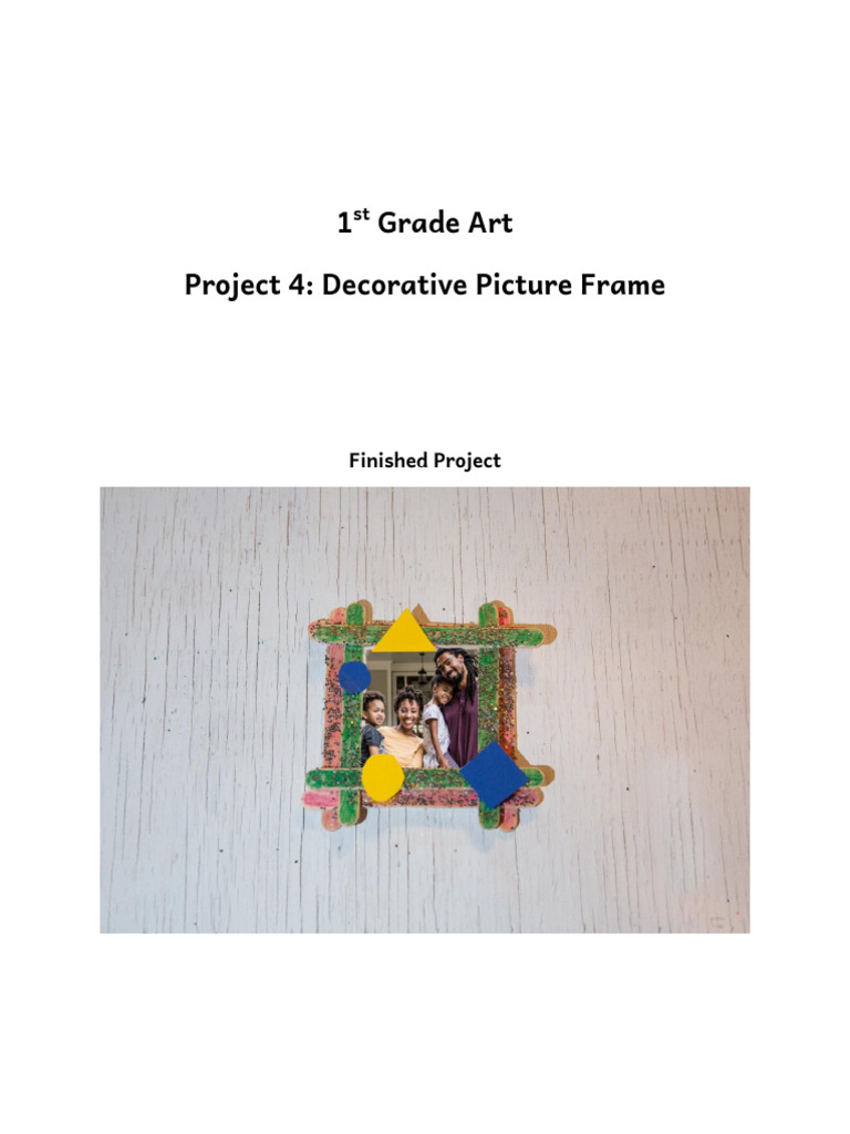 1st Grade Decorative Frame Project | PDF